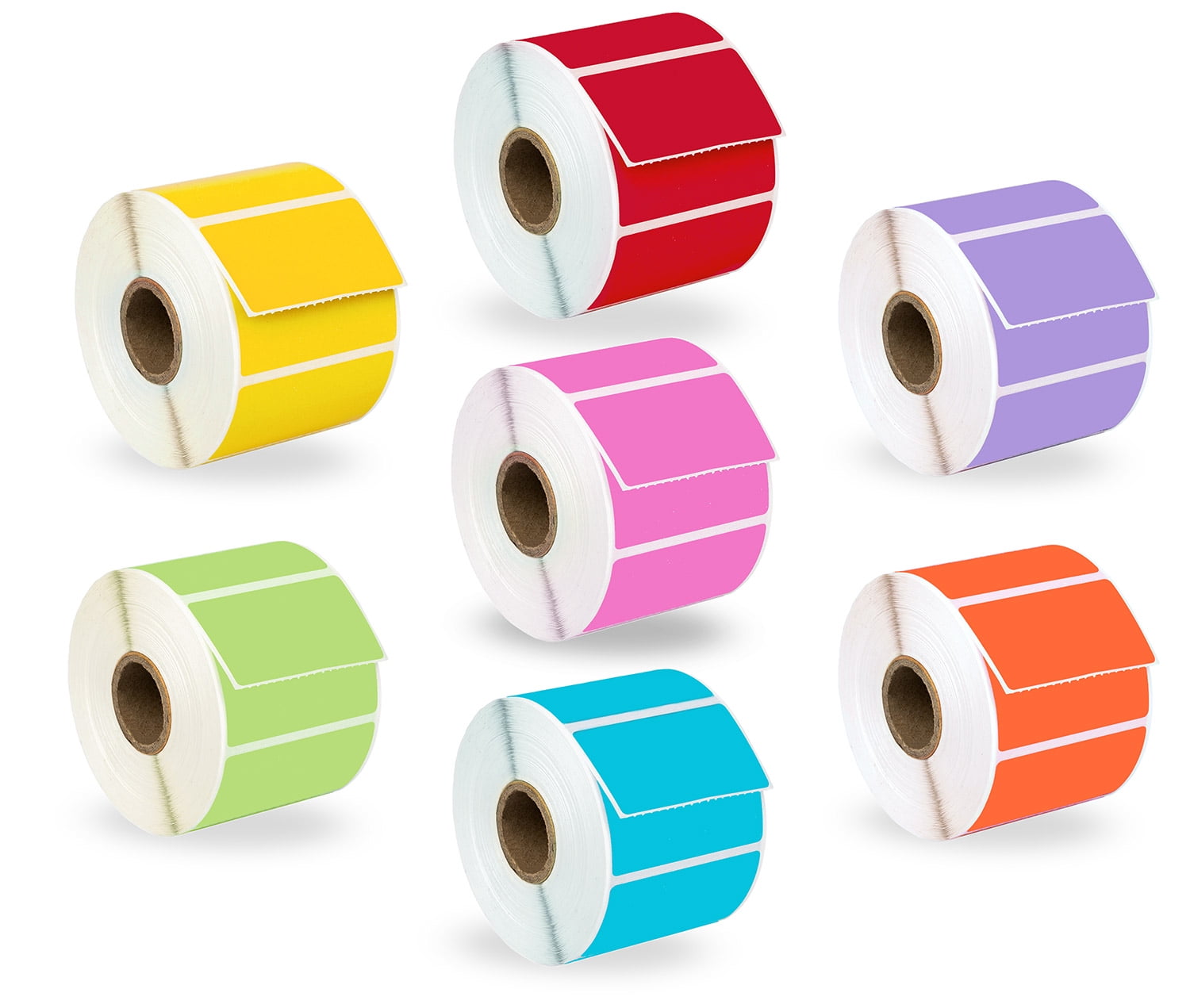 HOUSELABELS 2.25" x 1.25" Red, Green, Yellow, Blue, Orange, Lavender ...