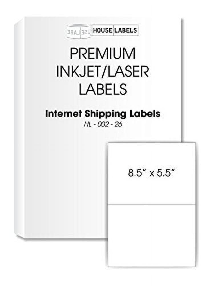 HOUSELABELS 2-up (Half Sheet) Internet Postage Labels (5-1/2" x 8-1/2 ...