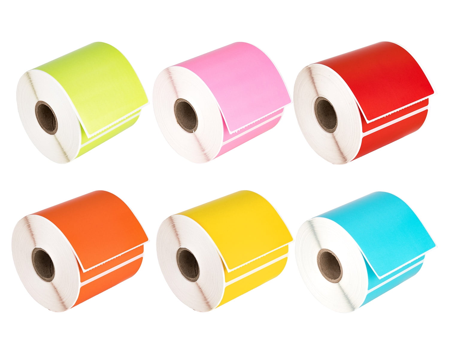 HOUSELABELS 3" x 5" Red, Green, Yellow, Blue, Orange, Pink Multipurpose ...