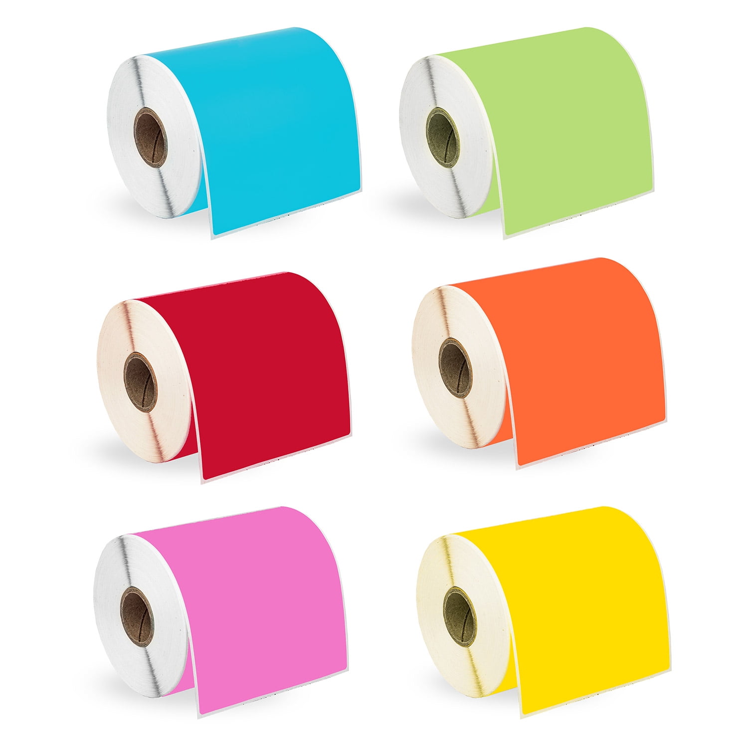 HOUSELABELS 4" x 6" Red, Green, Yellow, Blue, Orange, Pink Shipping ...
