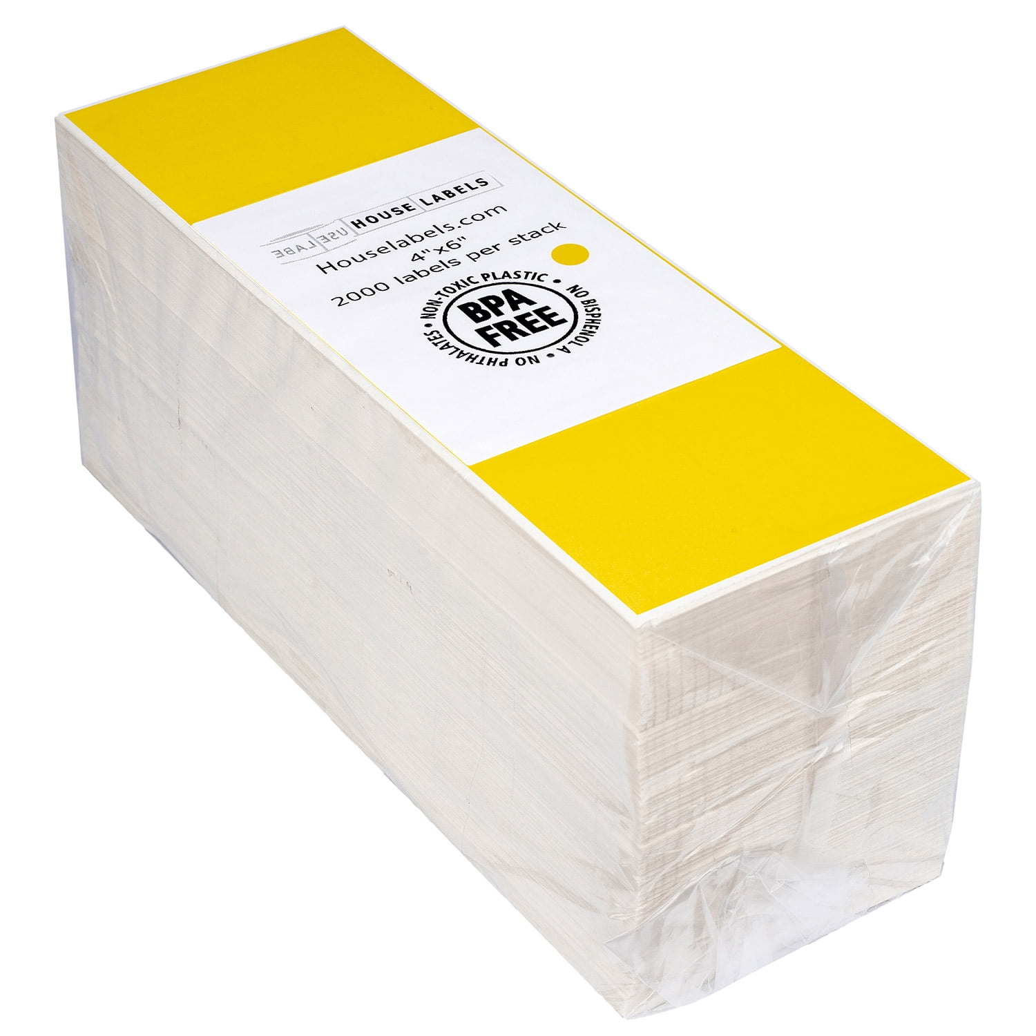 HOUSELABELS 4" x 6" Yellow Fanfold Shipping Labels Compatible With ...