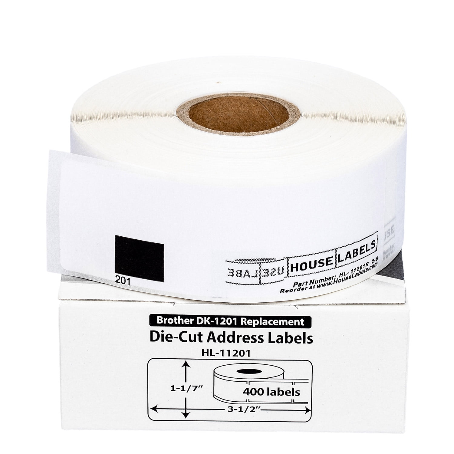 HOUSELABELS Compatible with DK-1201 Replacement Roll for Brother QL ...