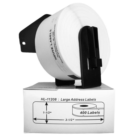 HOUSELABELS Compatible with DK-1208 Replacement Roll for Brother QL ...