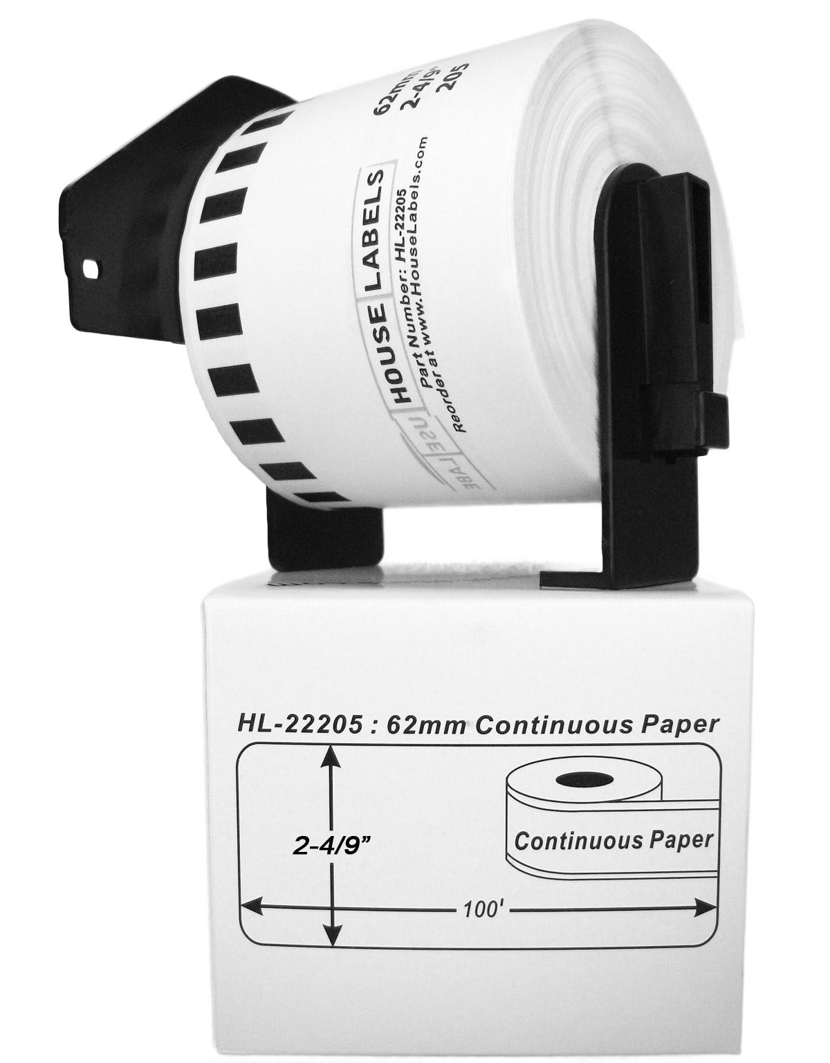 HOUSELABELS Compatible with DK-2205 Replacement Roll for Brother QL ...