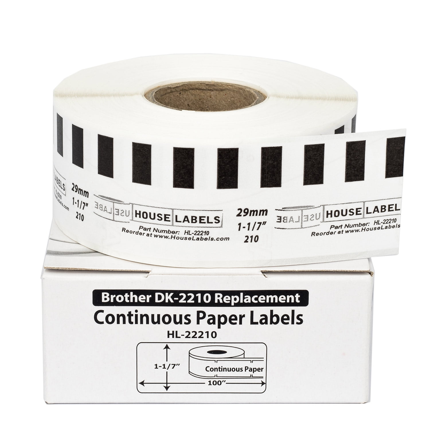HOUSELABELS Compatible with DK-2210 Replacement Roll for Brother QL ...
