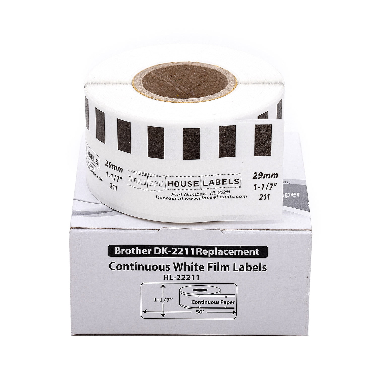 HOUSELABELS Compatible with DK-2211 Replacement Roll for Brother QL ...