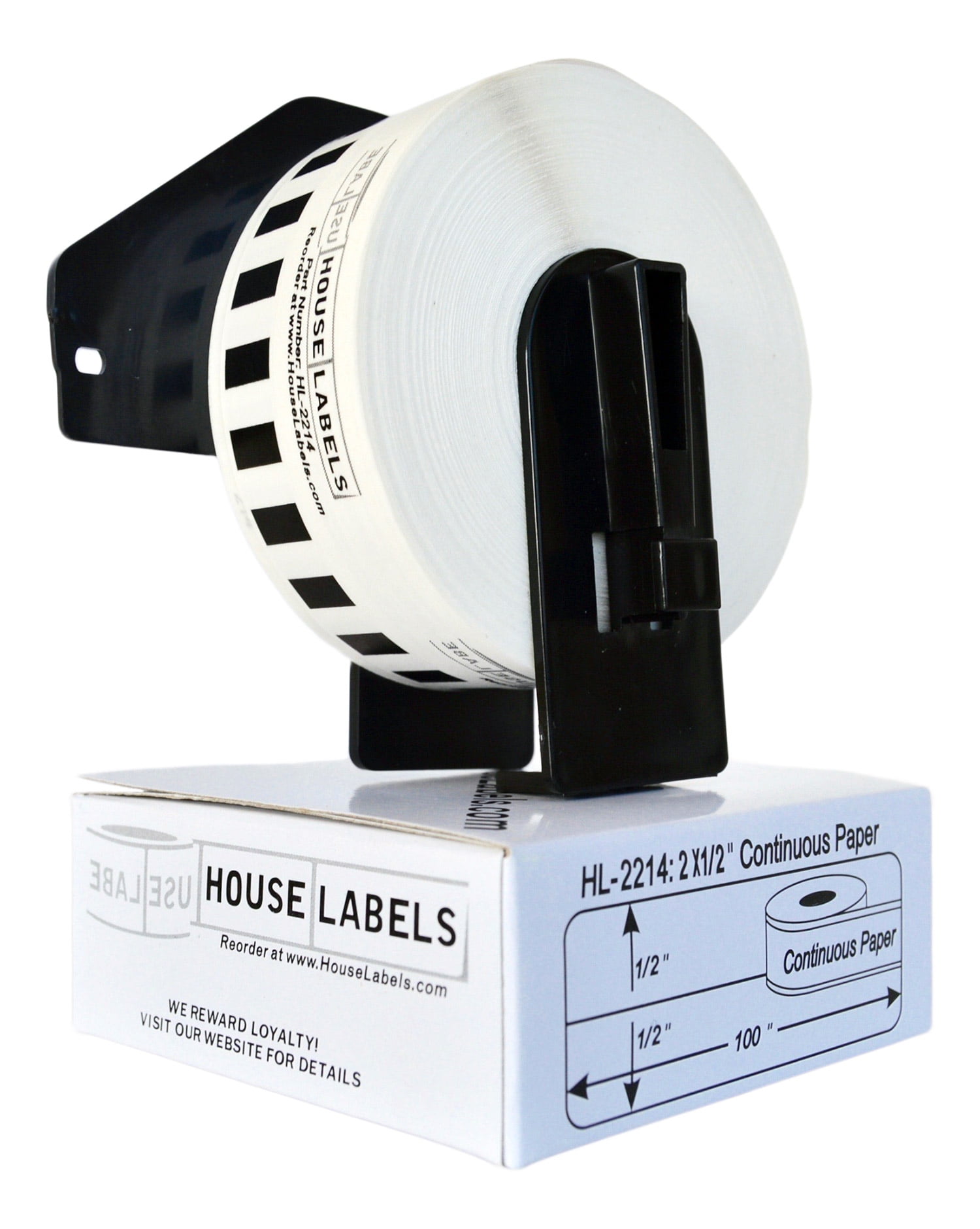 HOUSELABELS Compatible with DK-2214 Replacement Roll for Brother QL ...