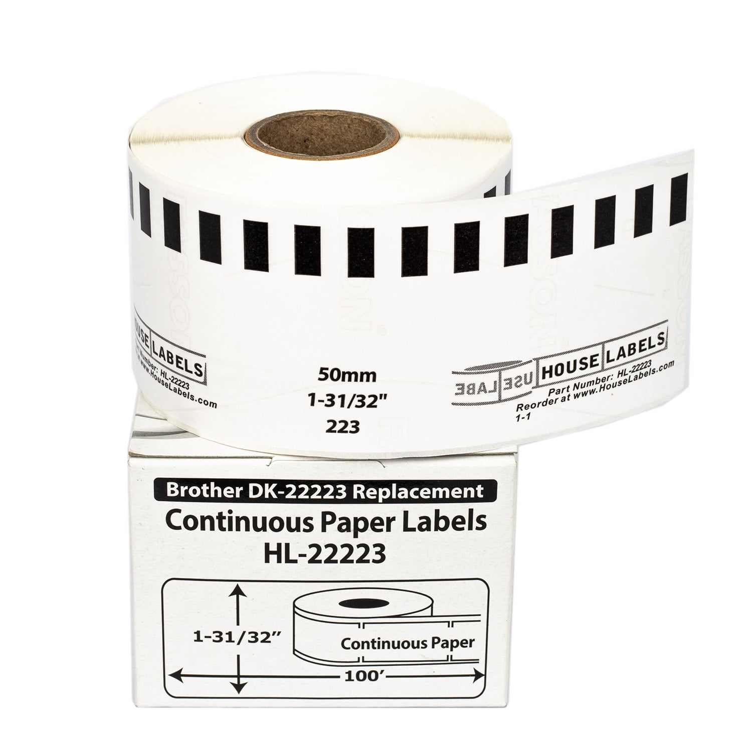 HOUSELABELS Compatible with DK-2223 Replacement Roll for Brother QL ...