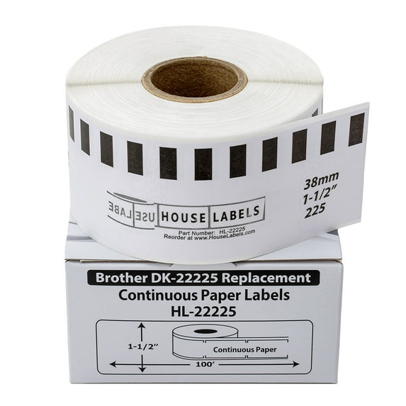 HOUSELABELS Compatible with DK-2225 Replacement Roll for Brother QL ...