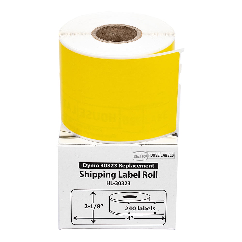 HOUSELABELS Compatible DYMO 30323 YELLOW Shipping Labels (2-1/8" x 4 ...