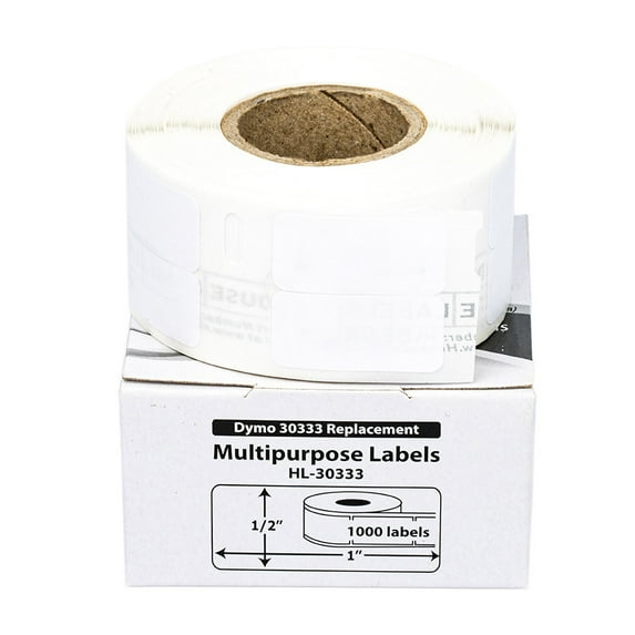 HOUSELABELS Compatible DYMO 30333 Multipurpose Labels (1/2" x 1"; 2 ...