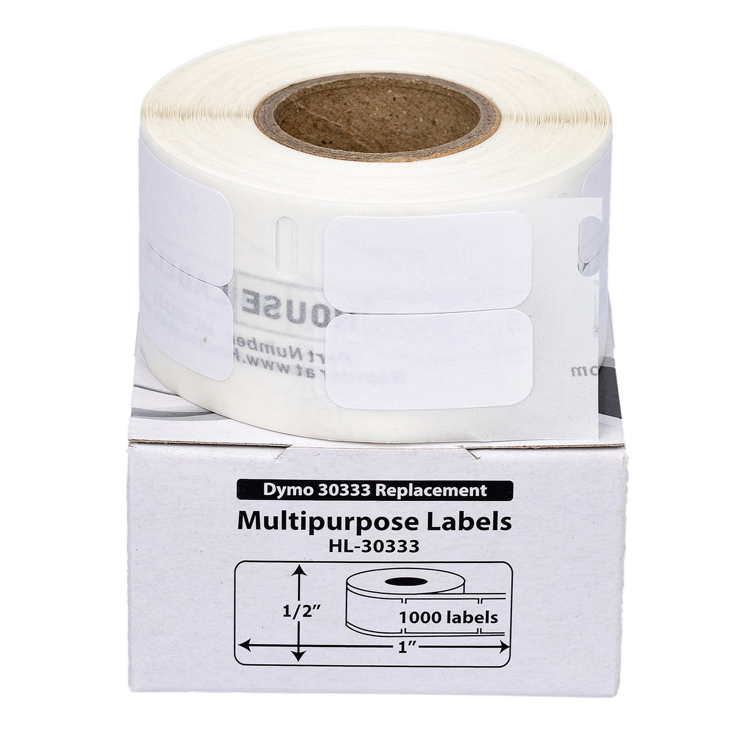 HOUSELABELS Compatible DYMO 30333 Multipurpose Labels (1/2"x1"; 2 ...