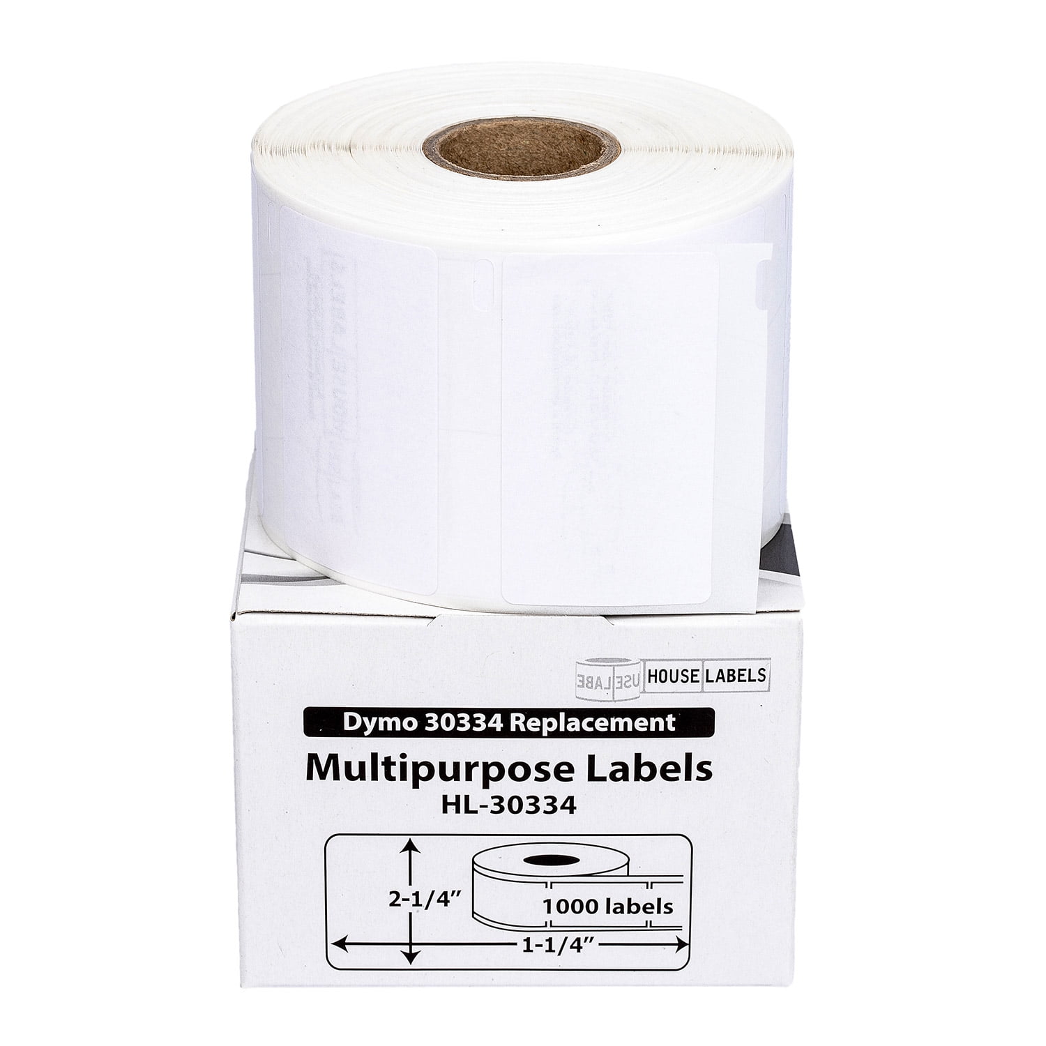 HOUSELABELS Compatible DYMO 30334 Multipurpose Labels (2-1/4" x 1-1/4 ...