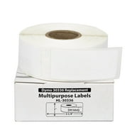 HOUSELABELS 1" x 0.5" Multipurpose Labels on 1" Core Compatible With ...