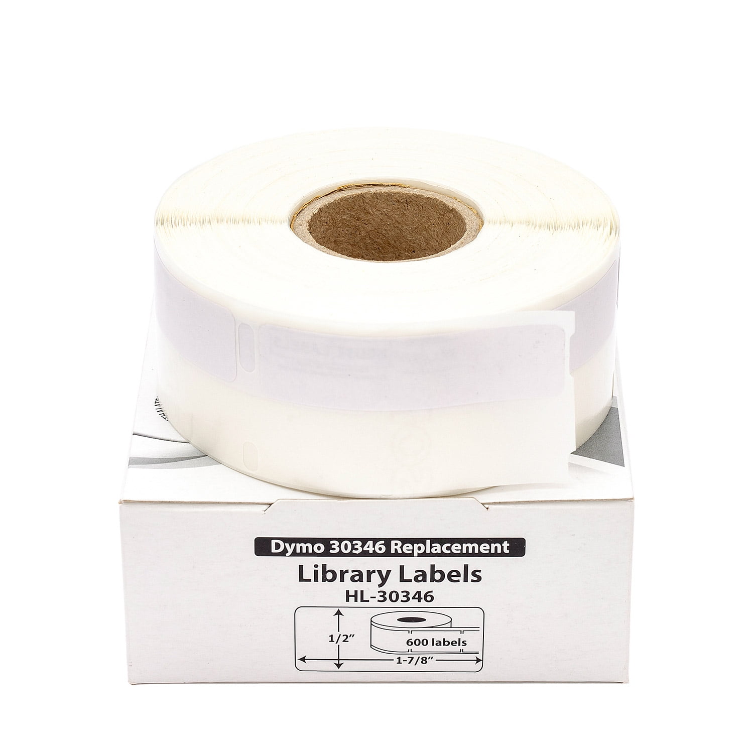 HOUSELABELS Compatible DYMO 30346 Library Labels (1/2" x 1-7/8 ...