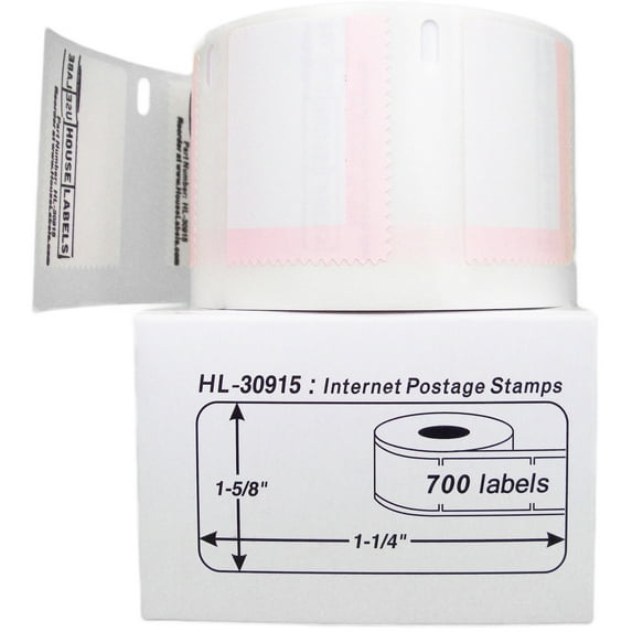 HOUSELABELS Compatible DYMO 30915 Internet Postage Labels (1-5/8" x 1-1 ...