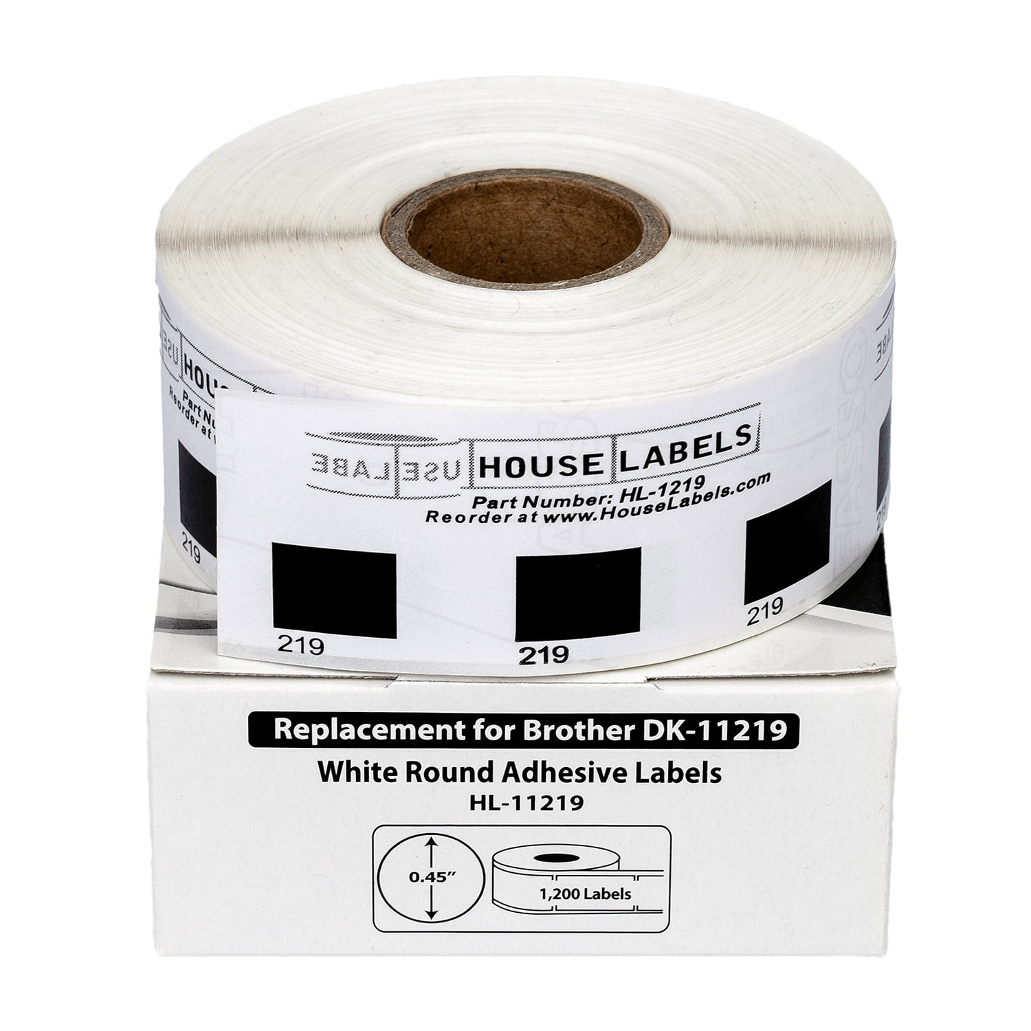 HOUSELABELS Compatible with DK-1219 Replacement Roll for Brother QL ...