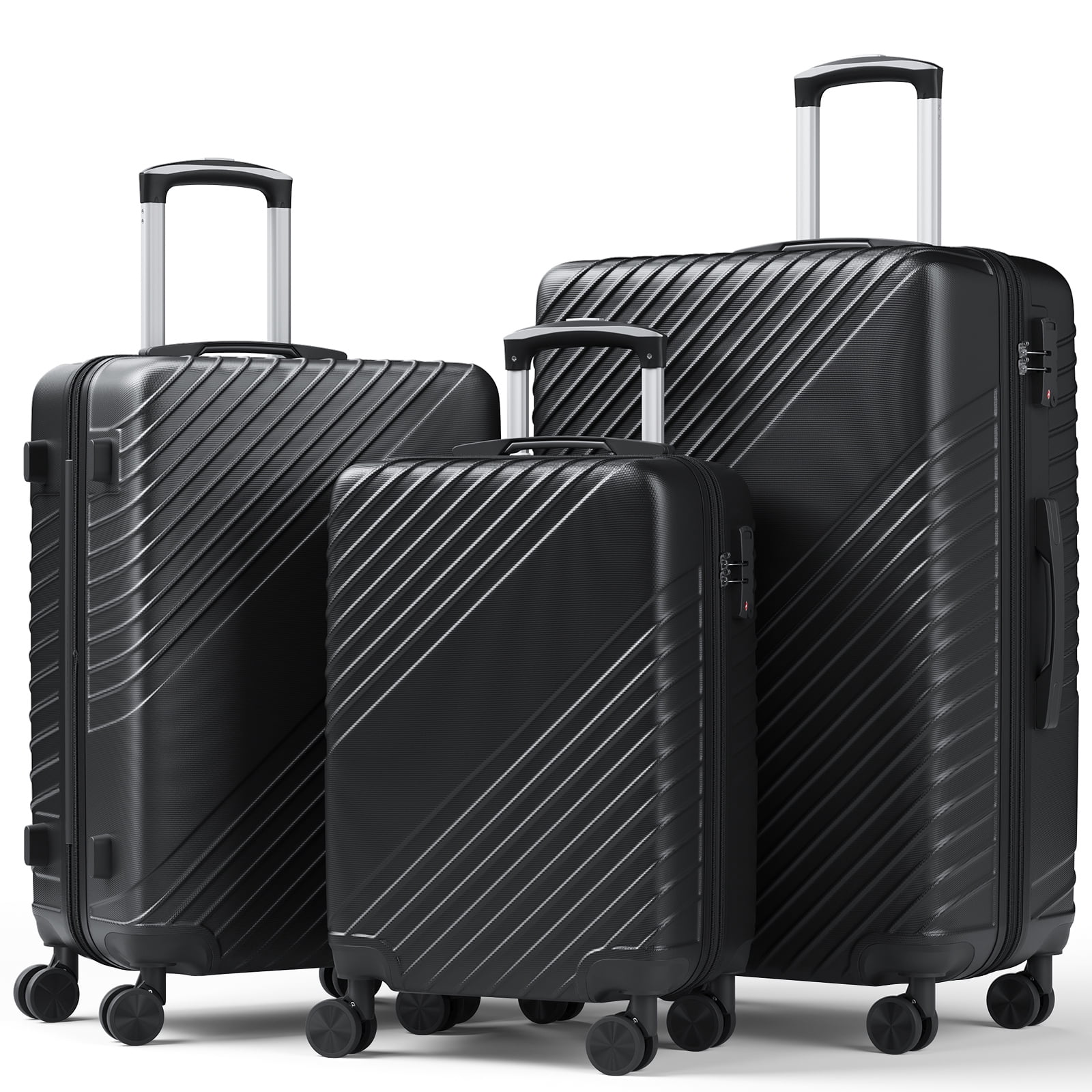 HOUSNIFLEX 3 Piece Luggage Set (20/24/28 Inch), Lightweight Expandable ...