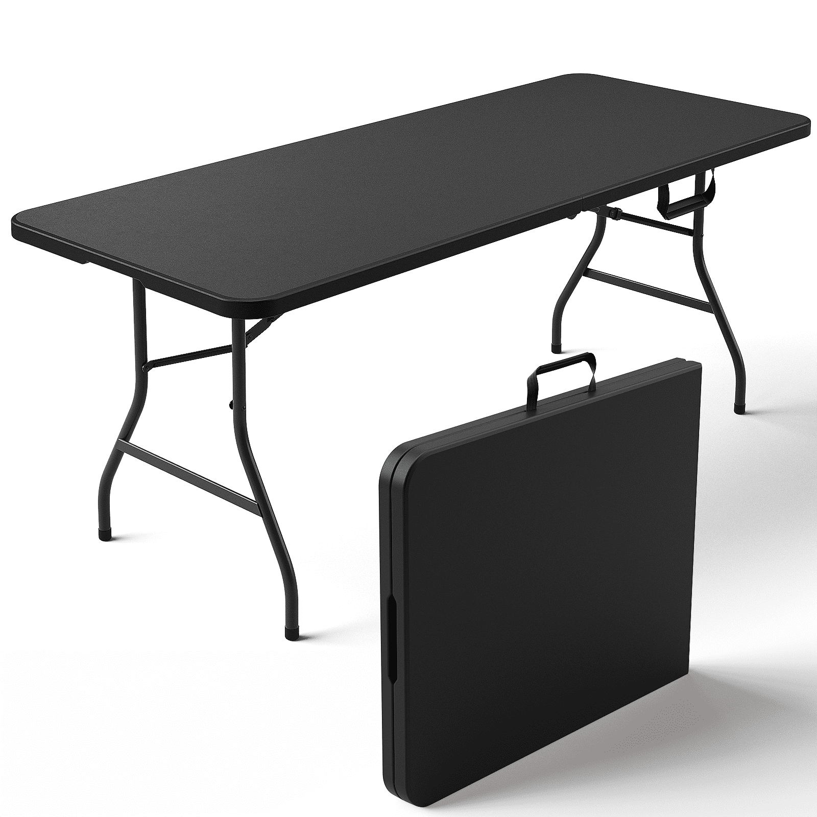 HOUSNIFLEX 6FT Folding Table, Heavy Duty Portable Table, Waterproof ...