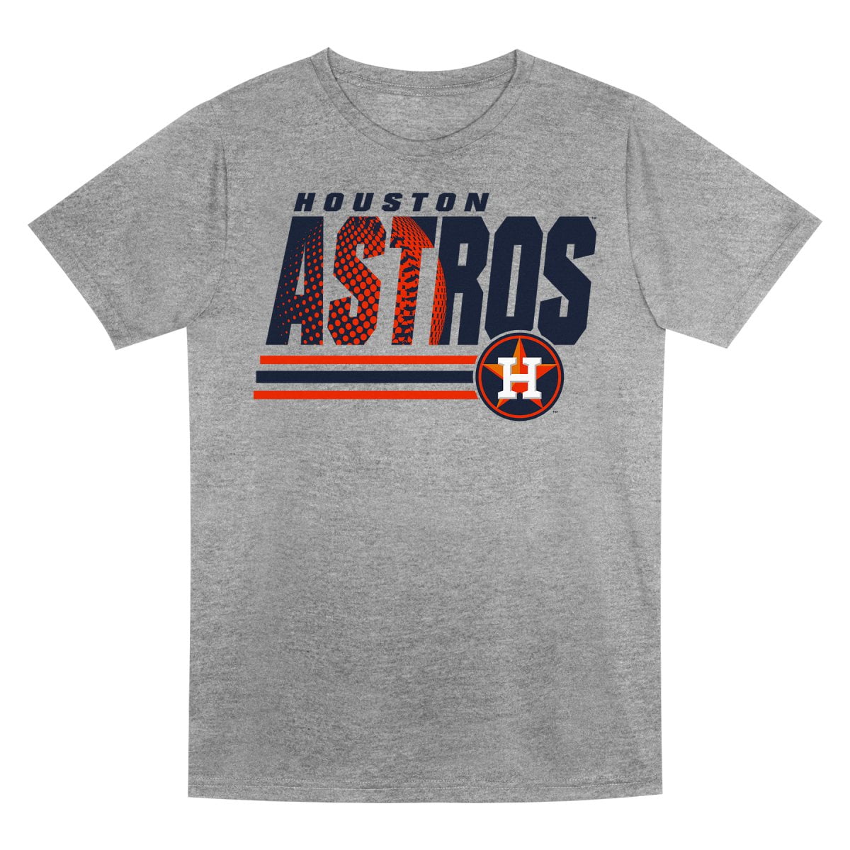 HOUSTON ASTROS Boys Grey Color Synthetic Crew Short Sleeve Tee ...