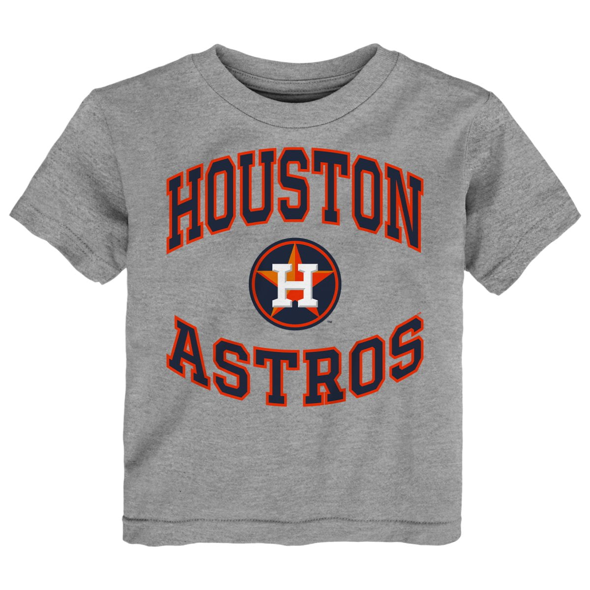 HOUSTON ASTROS Toddler Grey Color Cotton Crew Short Sleeve Tee ...