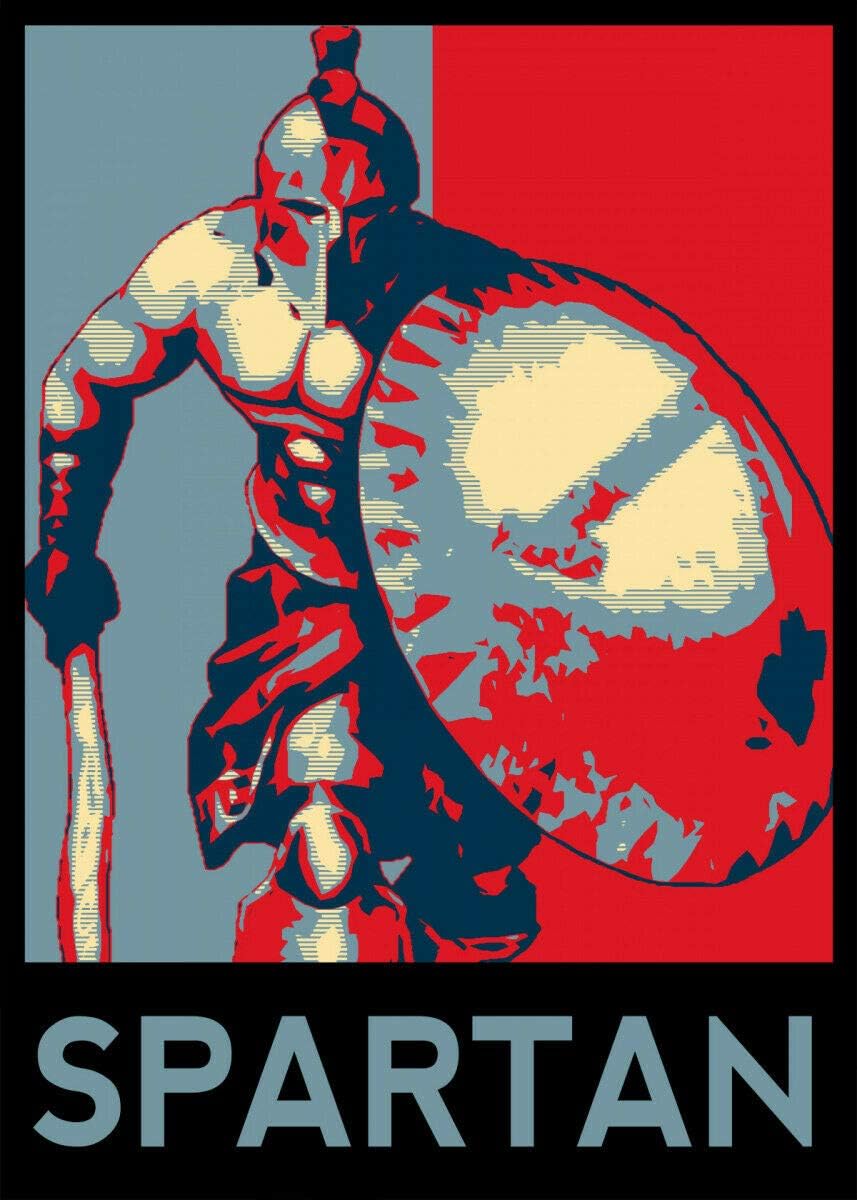 HOUVSSEN Warrior Spartan Poster Art Decor Bedroom Living Room Office ...