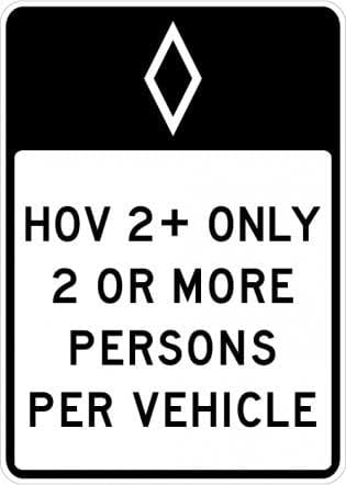 HOV Definition Ground Mount Sign Regulatory Traffic Signs Metal ...