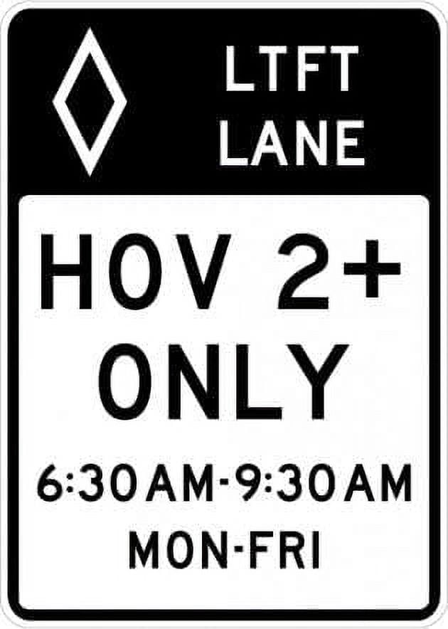 HOV Lane Assignment Sign Regulatory Traffic Signs Metal Sign Tin Sign ...