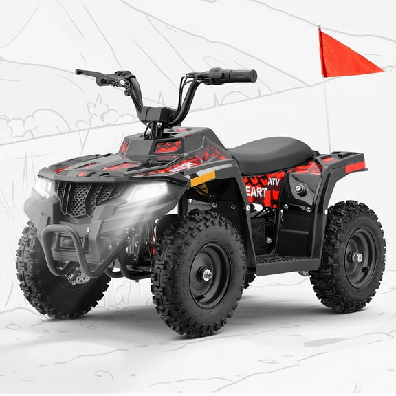 Supermach Kids Powered 110cc Gas 4 Wheeler Quad ATV - FREE Shipping ...