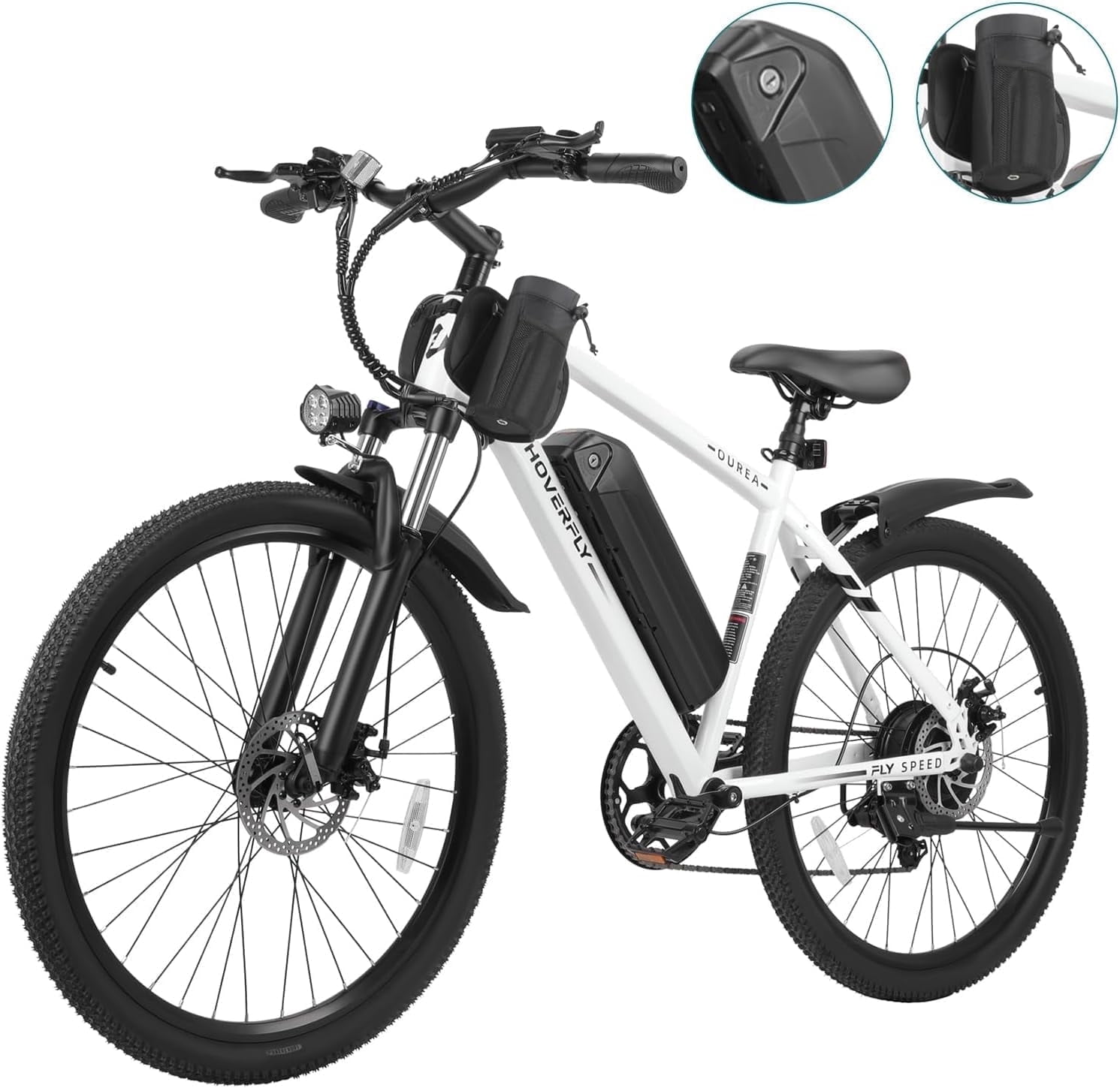 HOVERFLY OUREA 26-inch Adult Mountain Electric Bike, 48V 750W Peak ...