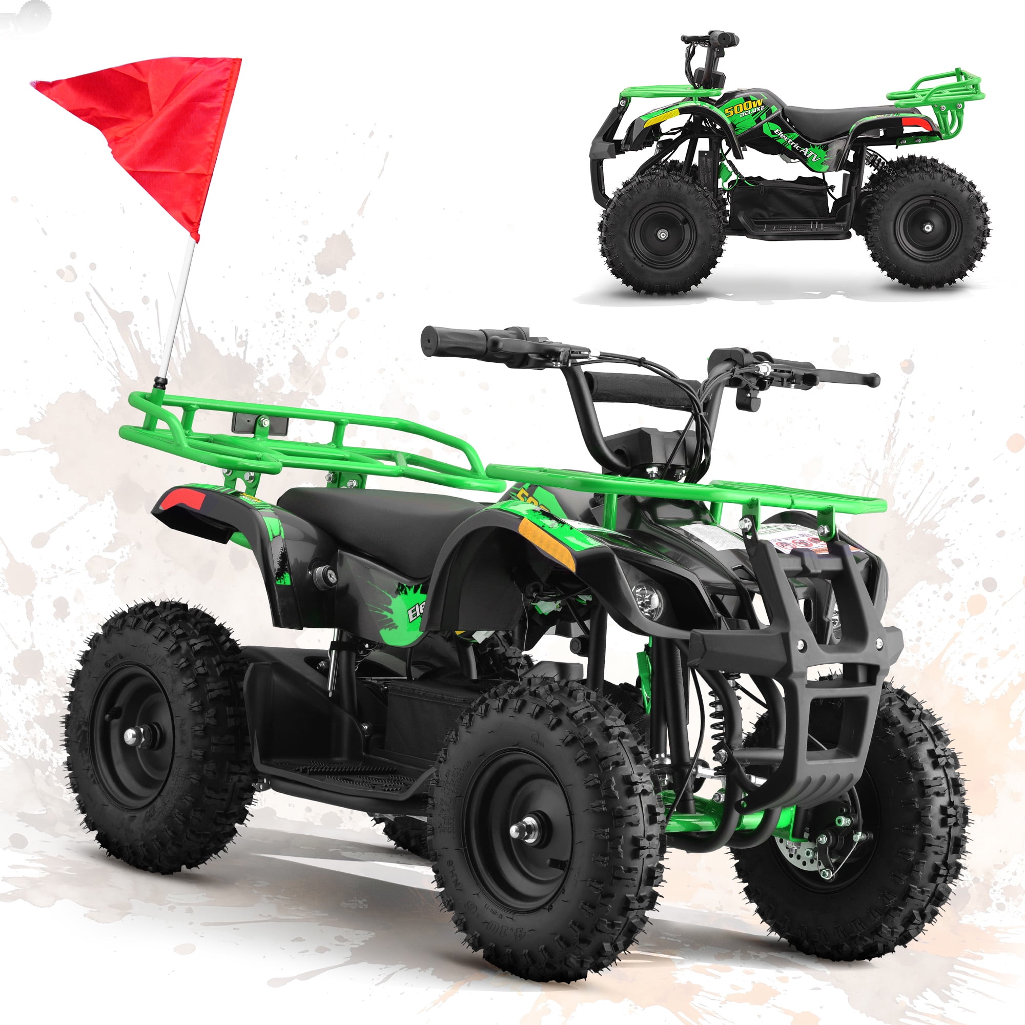 HOVERHEART 500W 36V Battery-Powered Ride-on ATV 4-Wheeler with ...