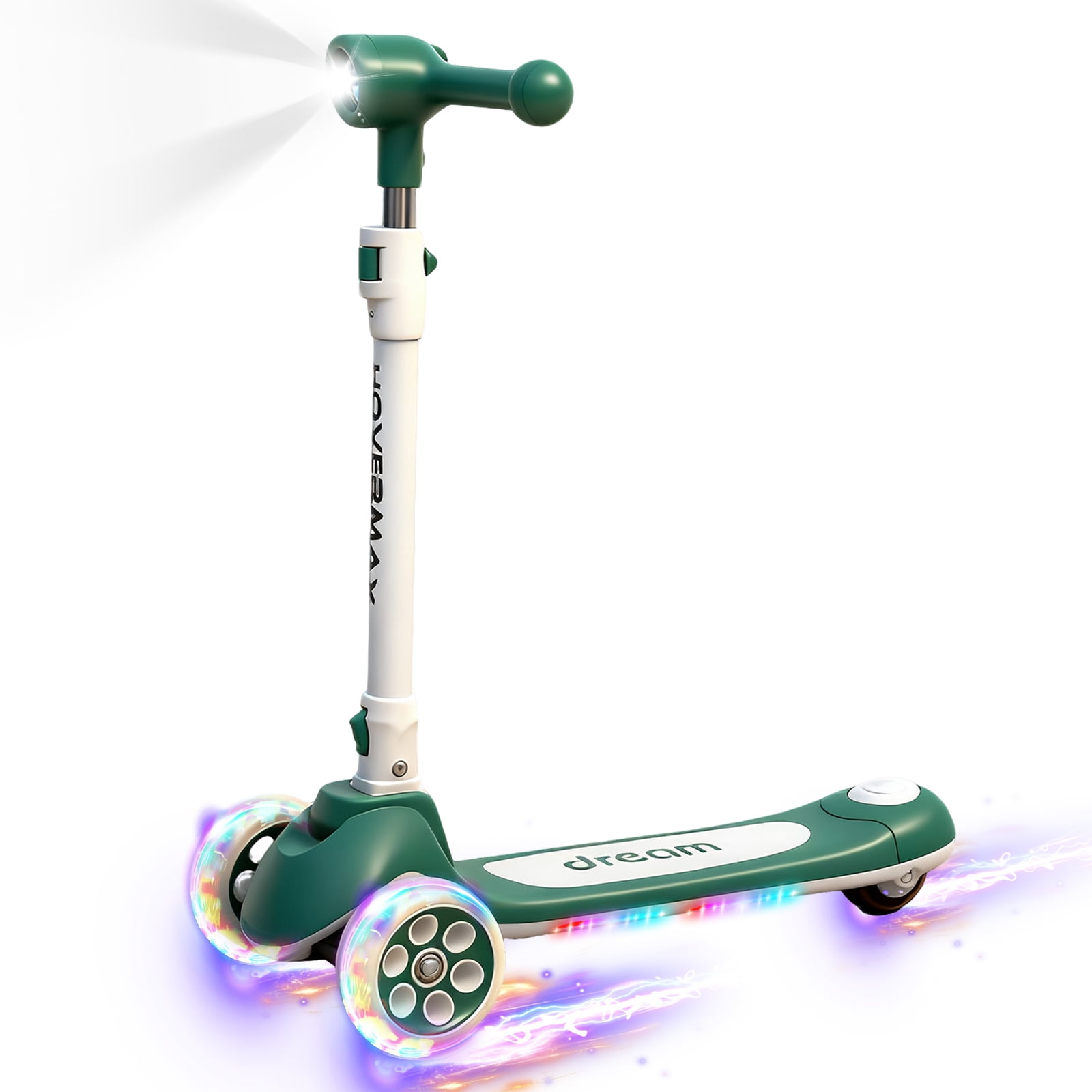 HOVERMAX 3-Wheel Kids Scooter - Lean-to-Steer Technology, Adjustable ...