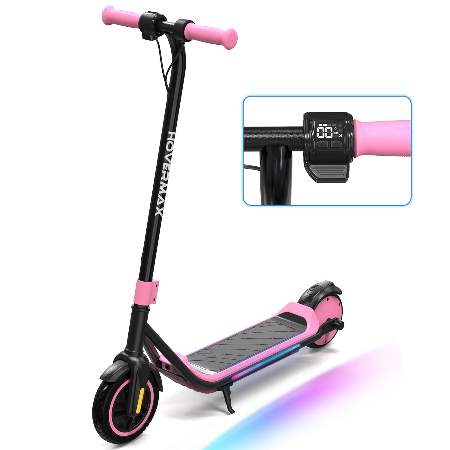HOVERMAX Kids Electric Scooter - Ages 6-12, 10mph, 9.3mi Range w/ 7 ...