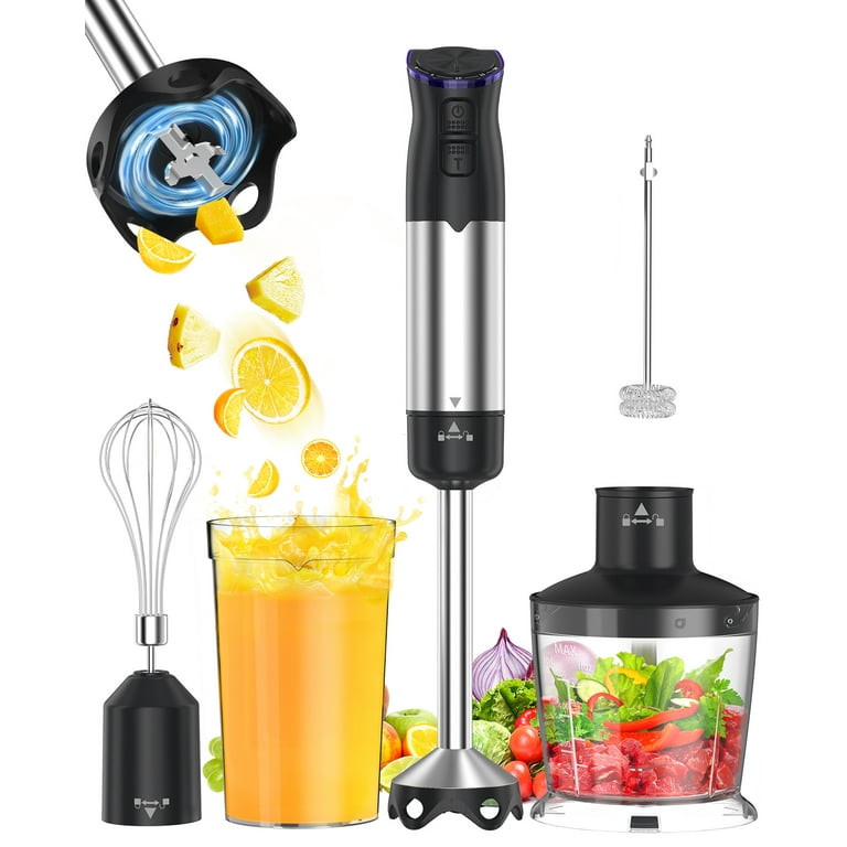 HOVOBO Immersion Blender Scratch Resistant Handheld Stick Blenders 1000W 20 Speed Hand Mixer for Baby Food Smoothies Puree
