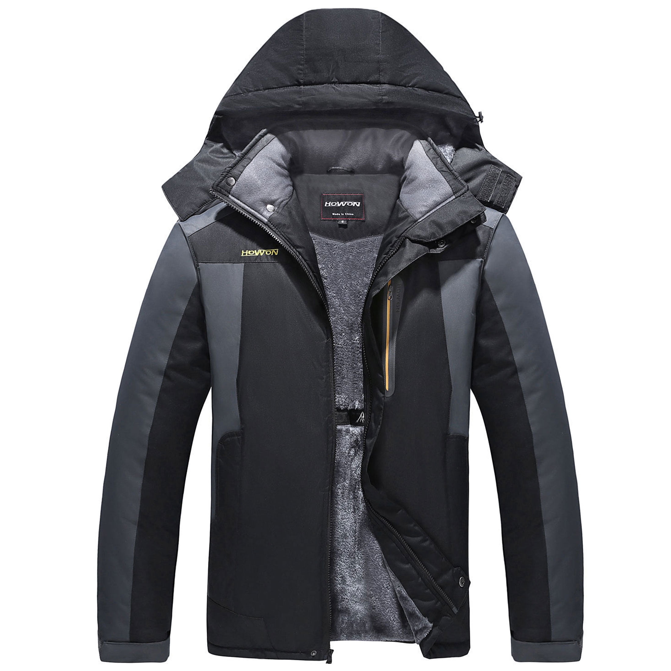 HOW'ON Men's Winter Coat Snow Jacket Windproof Waterproof Ski Jackets ...