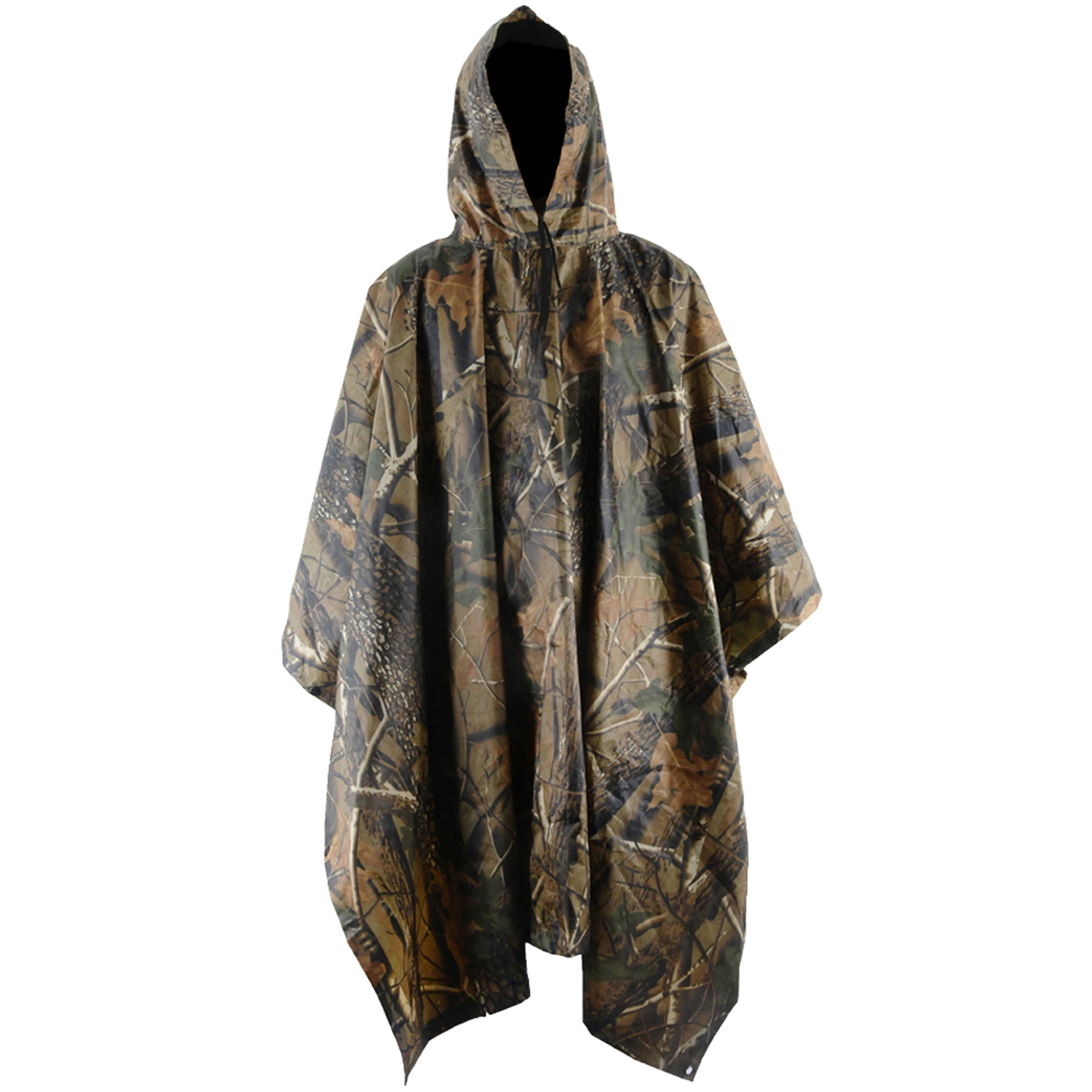 HOW'ON Waterproof Military Raincoat, Realtree Camo Hunting Poncho, One ...