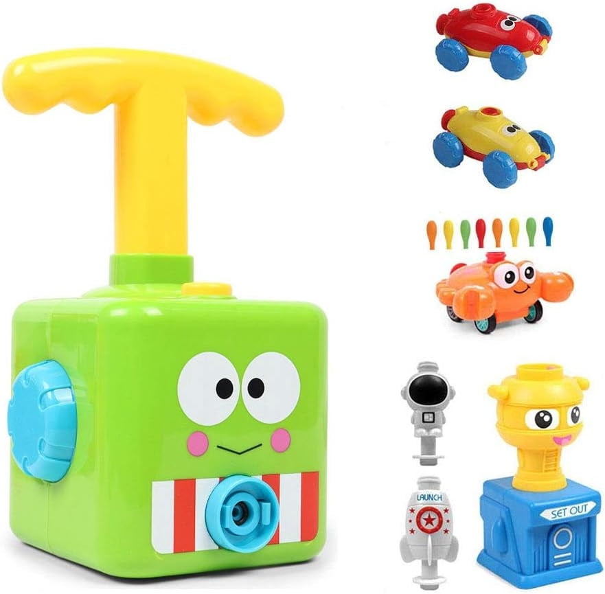 HOWADE Balloon Powered Launch Car, Hand Push Inflatable balloon car toy ...