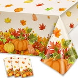 HOWAF 3 Pack Fall Thanksgiving Tablecloth, Happy Thanksgiving Pumpkin ...