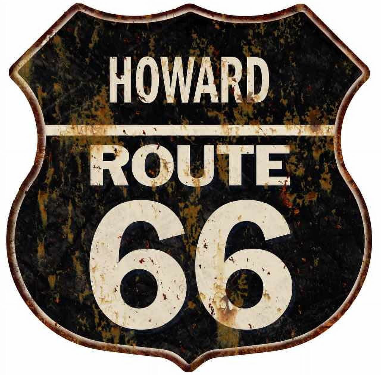 HOWARD Route 66 Sign Shield Metal Gift Man Cave Gift 211110004294 ...