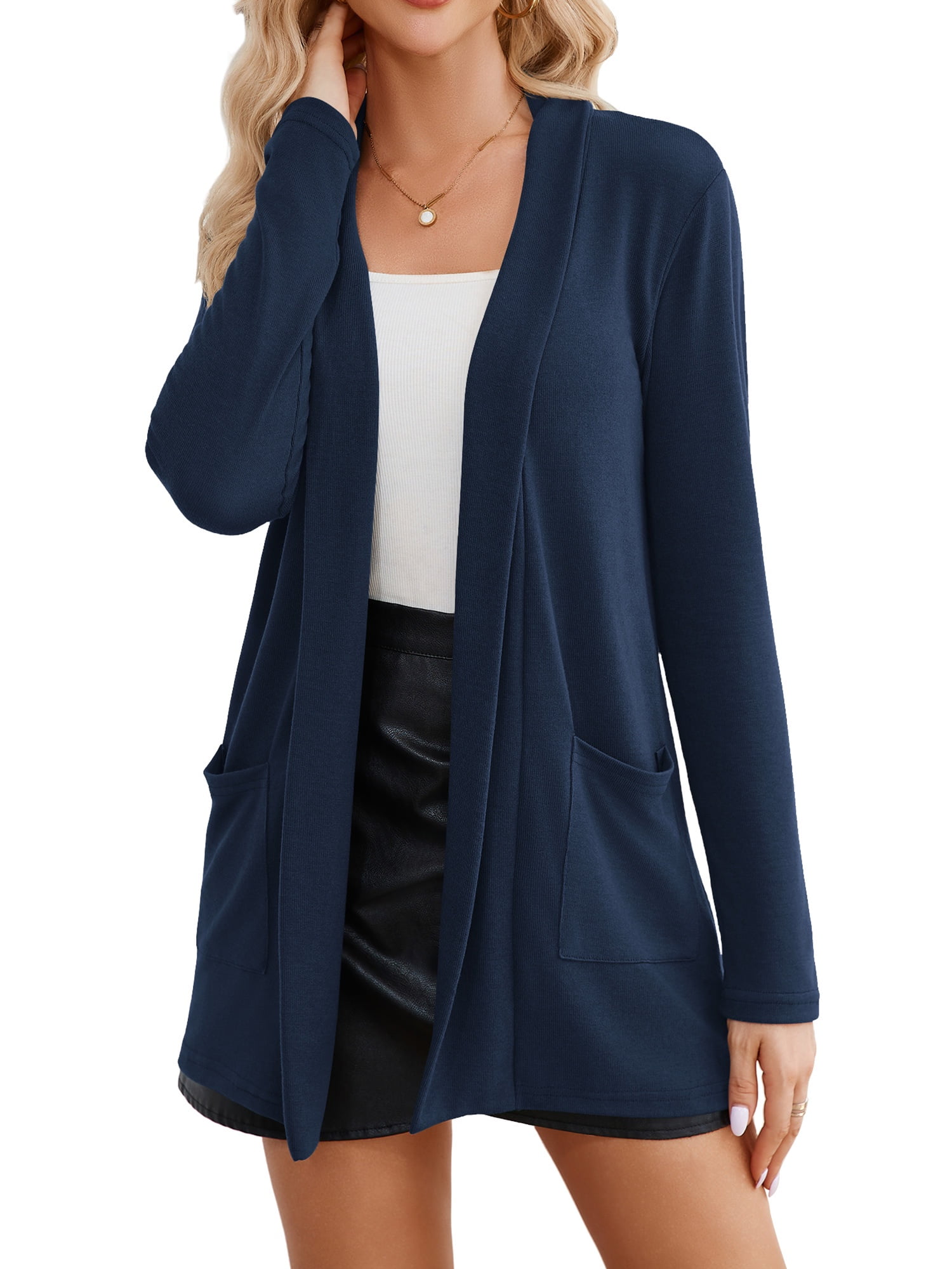 HOWCOME Lightweight Cardigan Sweater for Women Open Front Long Sleeve ...