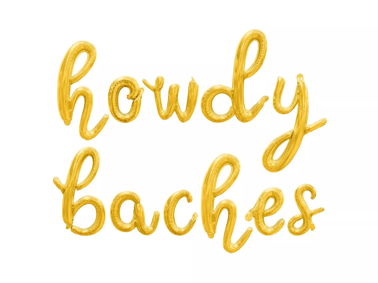 HOWDY BACHES Cursive Letter Balloon Banner - Bachelorette Party ...
