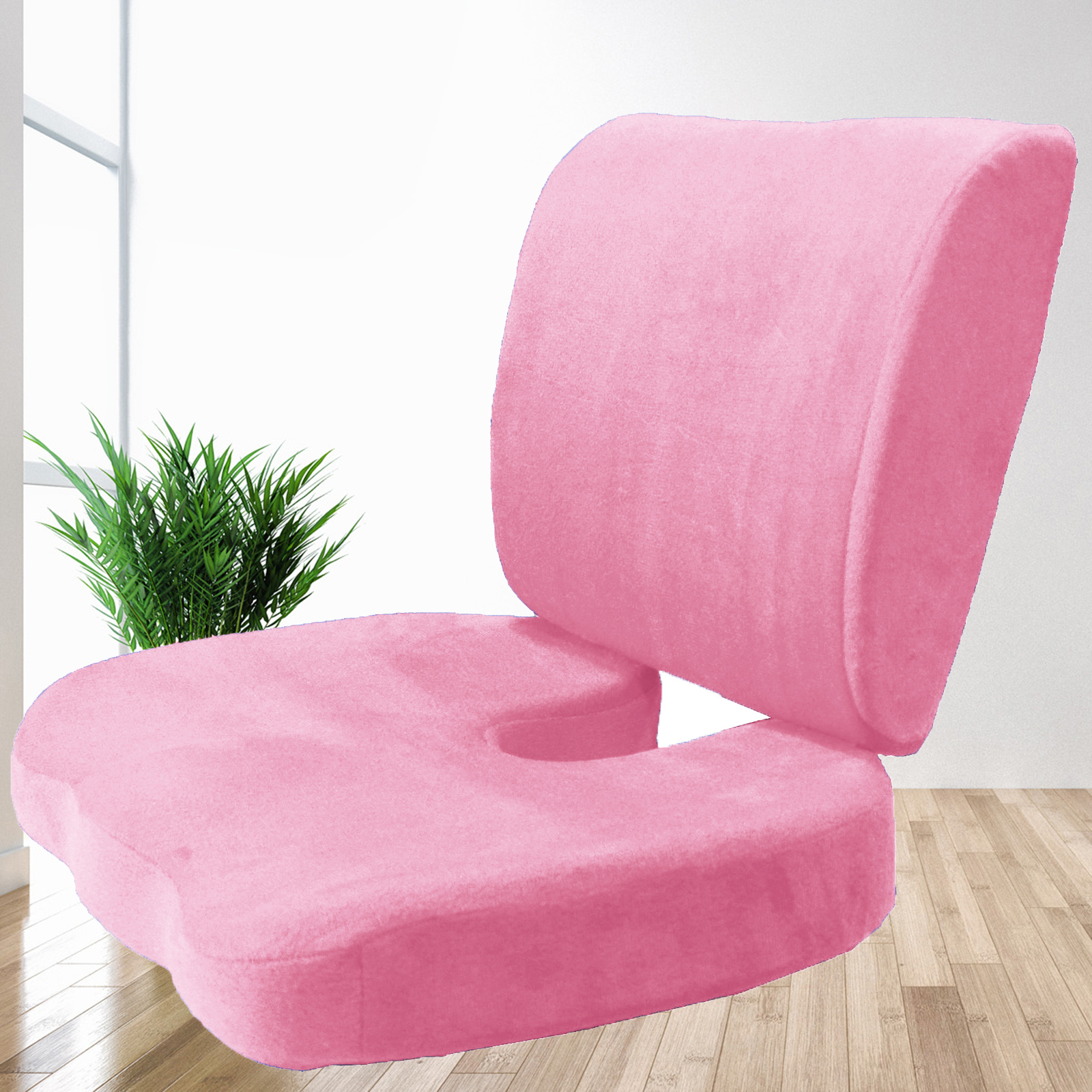 HOWEN 2pc High Resilience Memory Foam Seat Chair Waist Lumbar Back ...