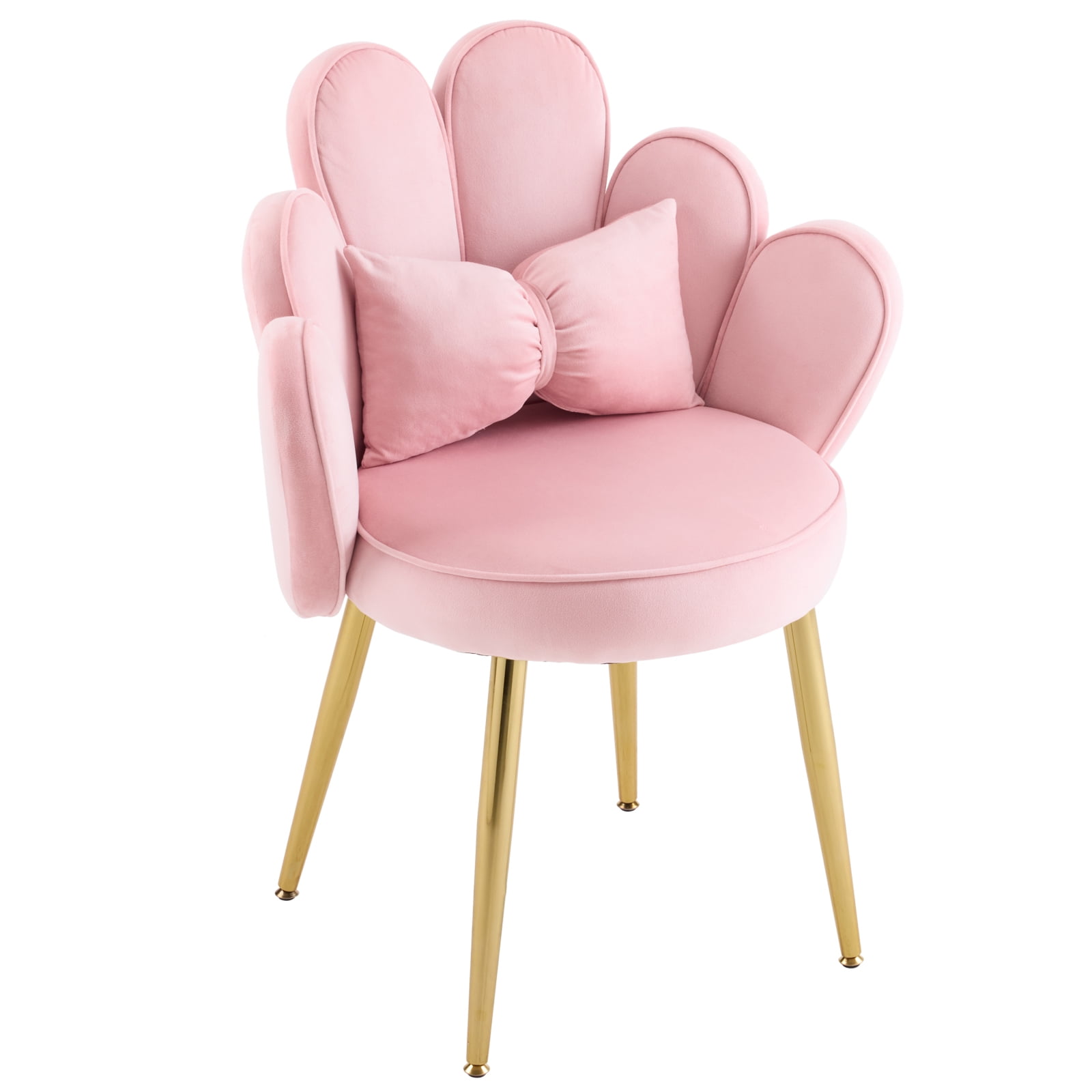 HOWEN Petal Makeup Vanity Chair with Back,Flower Cute Girls Desk Chair ...
