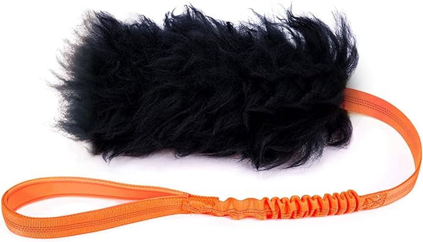 HOWGO Dog Rope Toy,Dog Bungee Chaser Toy 100% Sheepskin,Sheep Smell Tug ...