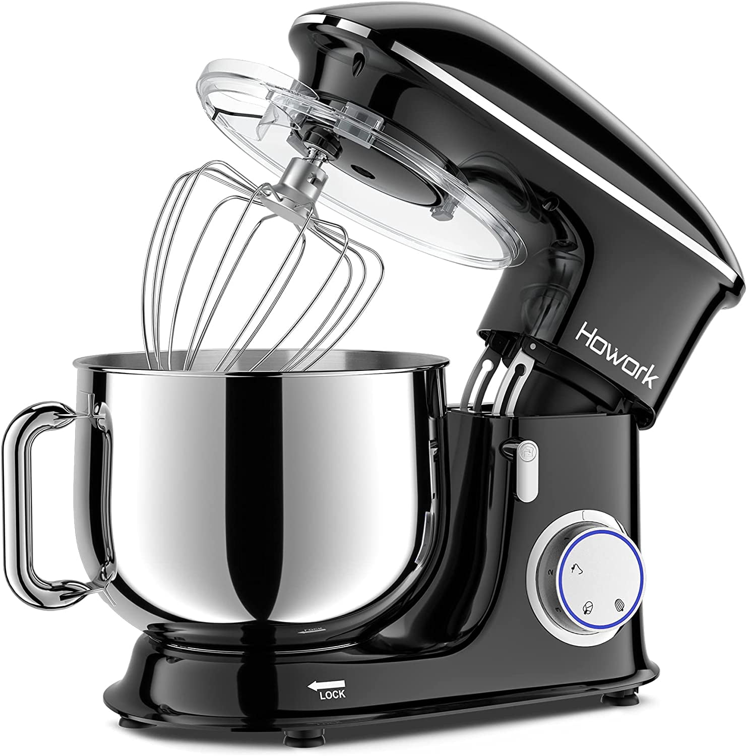 HOWORK 8.5QT Stand Mixer, 660W 6+P Speed Tilt-Head, Electric Kitchen ...