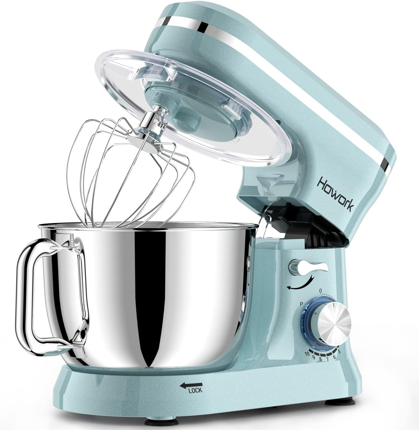 HOWORK Electric Stand Mixer,10+p Speeds With 6.5QT Stainless Steel Bowl ...