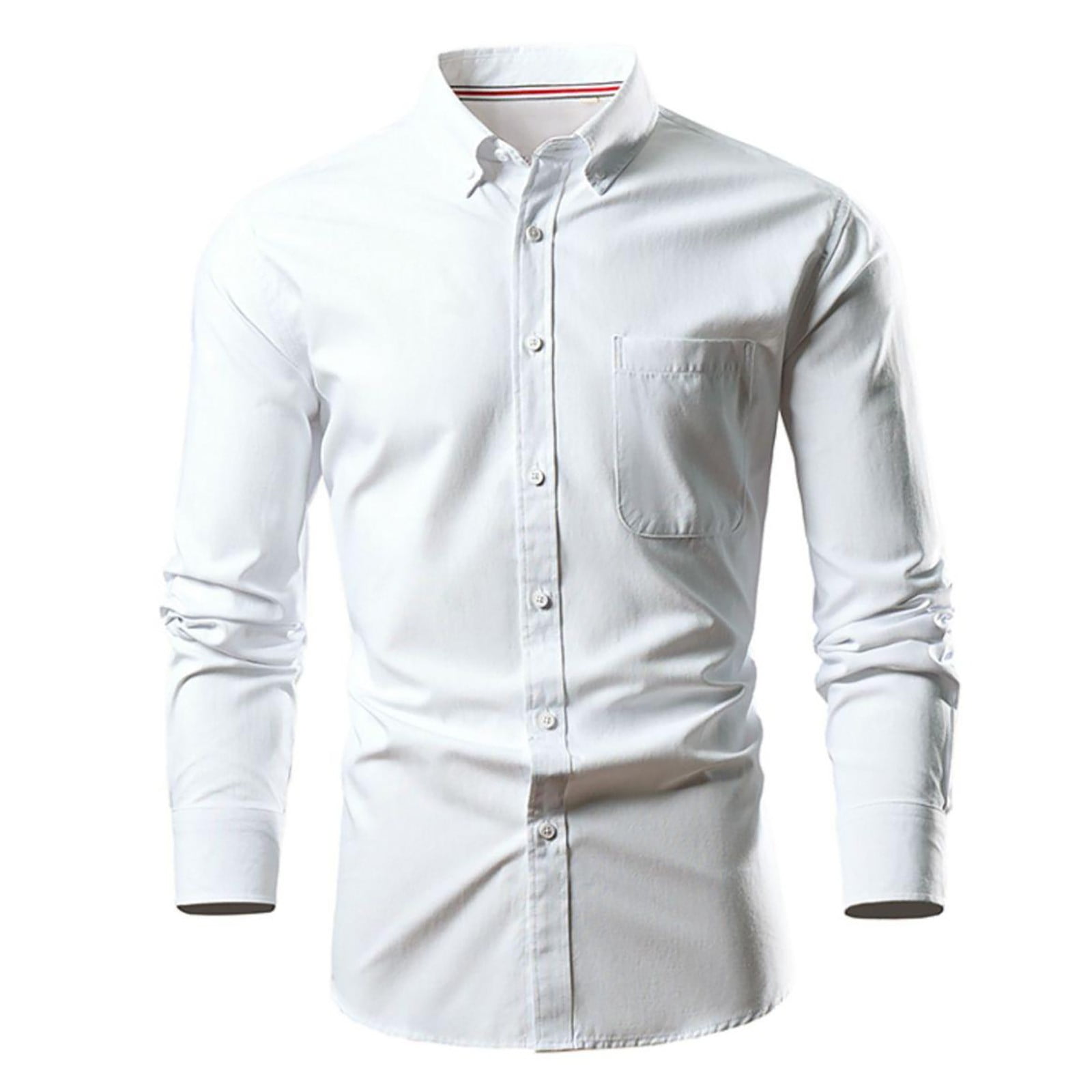 HOWPAY Dress Shirts for Men Button down Long Sleeve Regular Fit Classic ...