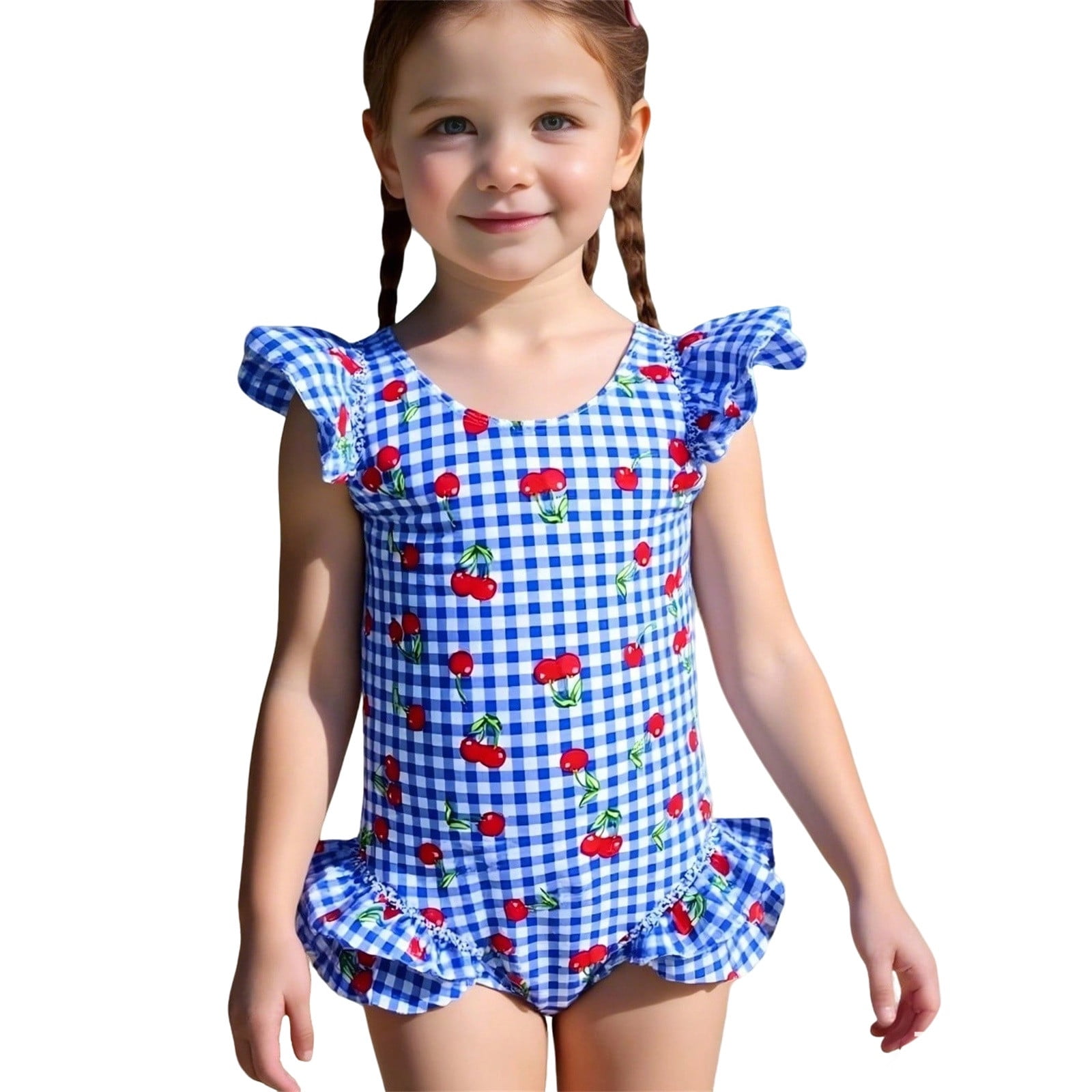 HOWPAY Girls Swimsuit One Piece Summer Sleeveless Tankini Bathing Sport ...