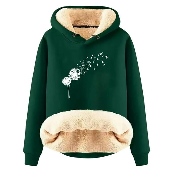 HOWPAY Graphic Hoodies for Women Relaxed Fit Long Sleeve Drop Shoulder Soft Casual Pullover ...