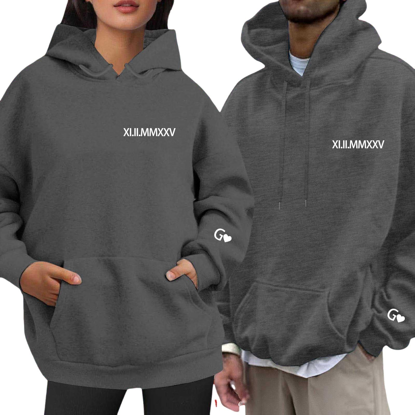 HOWPAY Oversized Hoodies for Women Valentine'S Couples Hooded ...
